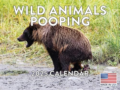 Wild Animals Pooping Funny Calendar 2025 Goofy Gifts For Boys ...