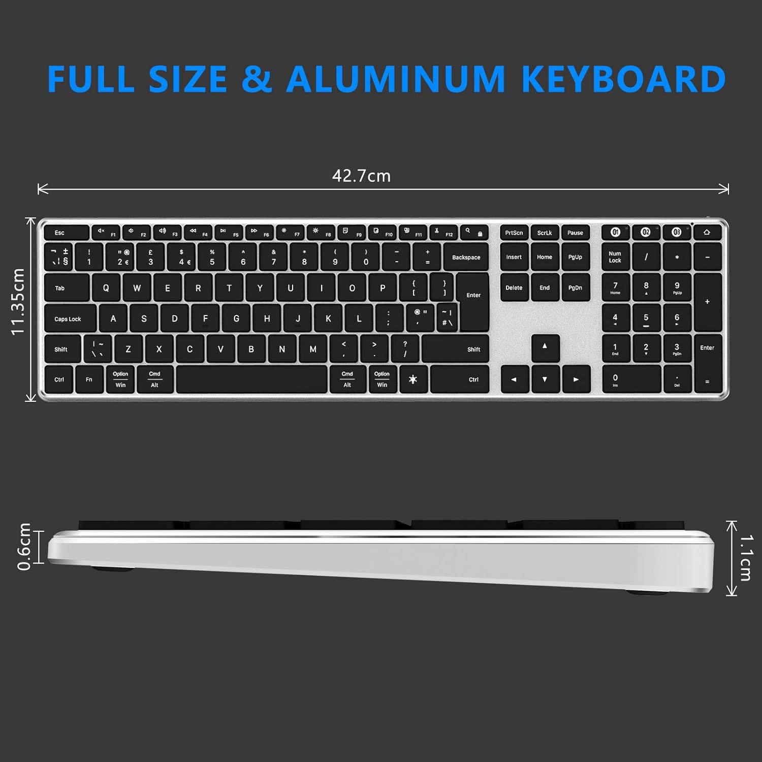 Jelly Comb Backlit Bluetooth Keyboard, Multi-device Illuminated ...