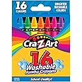 Amazon.com: Cra-Z-Art Jumbo Washable Crayons, Assorted Colors, 16 Count ...