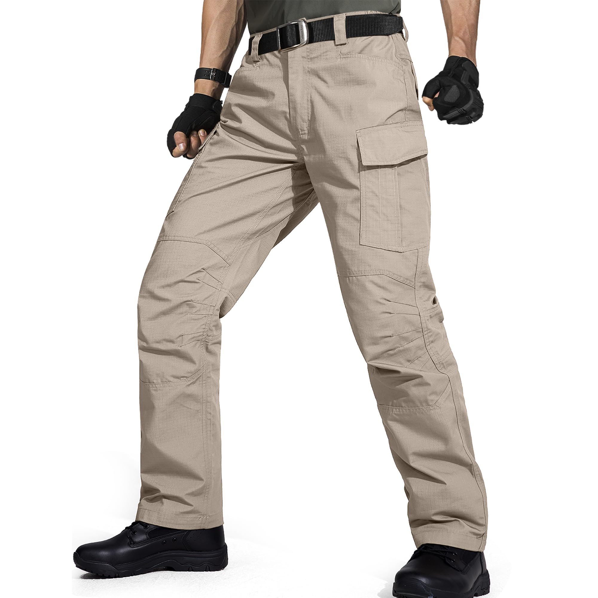 FREE SOLDIER Men's Water Resistant Pants Relaxed Fit Tactical Cargo ...