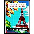 Mystery Mosaics Color By Number: Famous Places Coloring Book for Adults ...