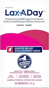 Lax-a-day PEG 3350 Laxative Sachets, 10 Count: Amazon.ca: Health ...