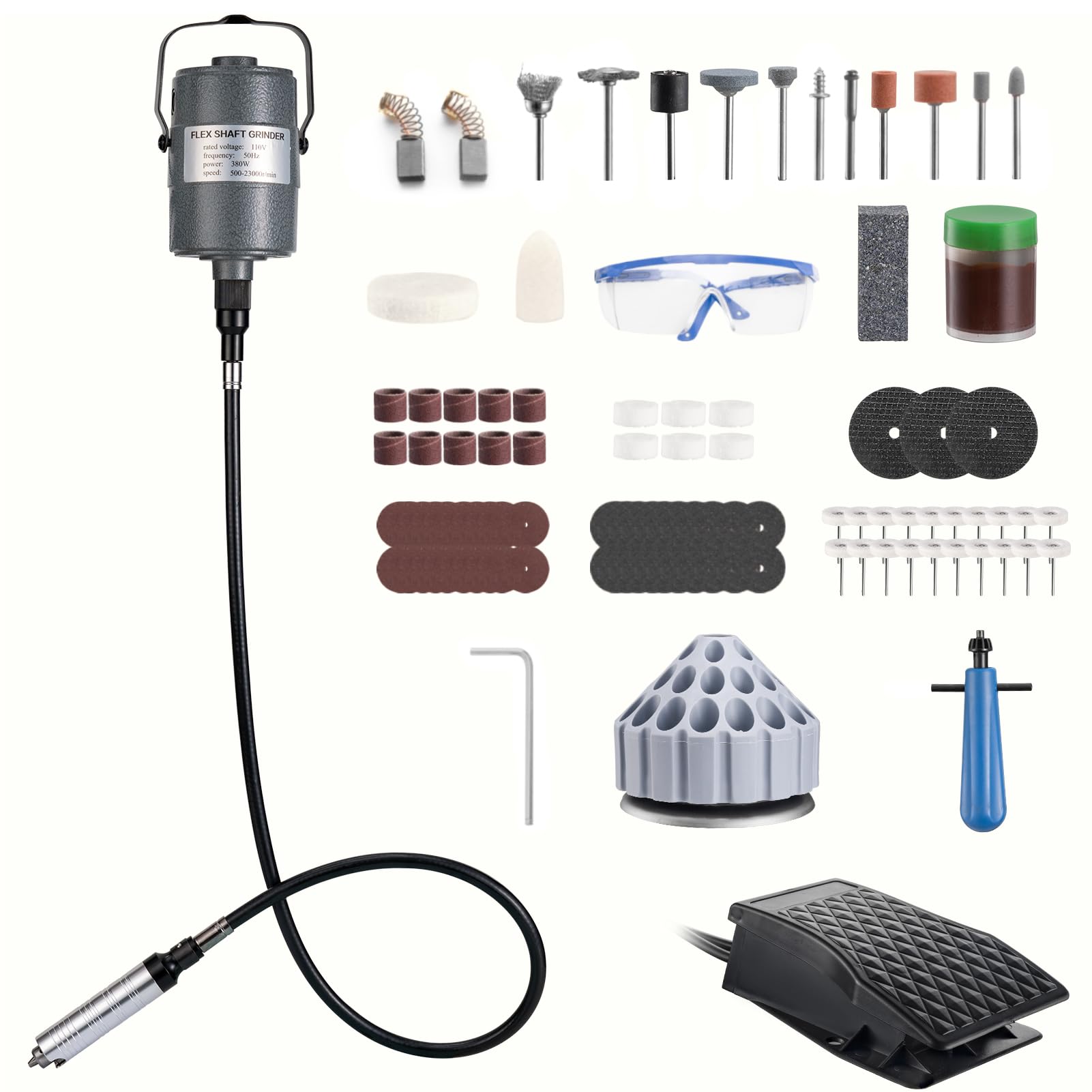 Mua Flex Shaft Grinder 380W Rotary Tool Kit 1/4HP Rotary Carver with 3 ...
