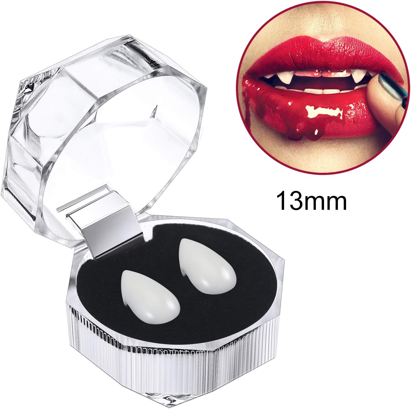 Zhanmai 6 Pairs Vampire Teeth Custom Fangs Vampire Fangs Fake Denture ...