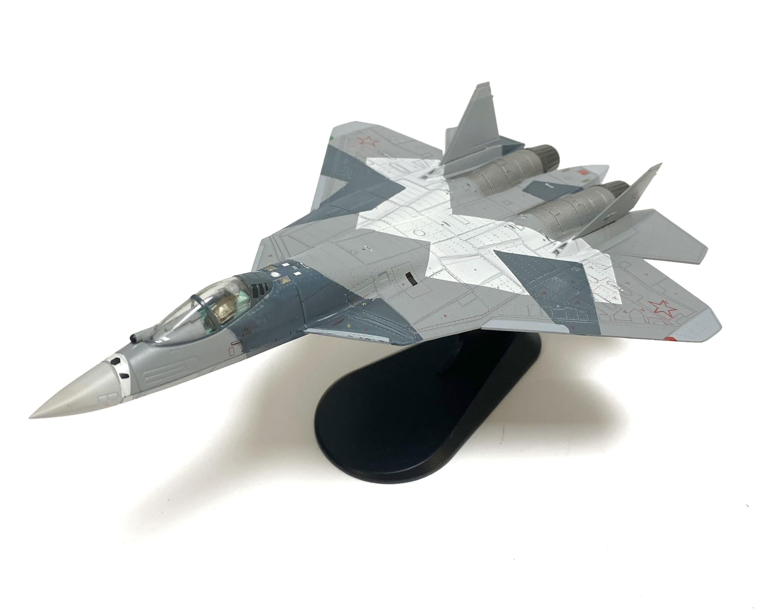 Sukhoi Su-57 1/100 Diecast Aircraft Model Geometric Split Snow ...