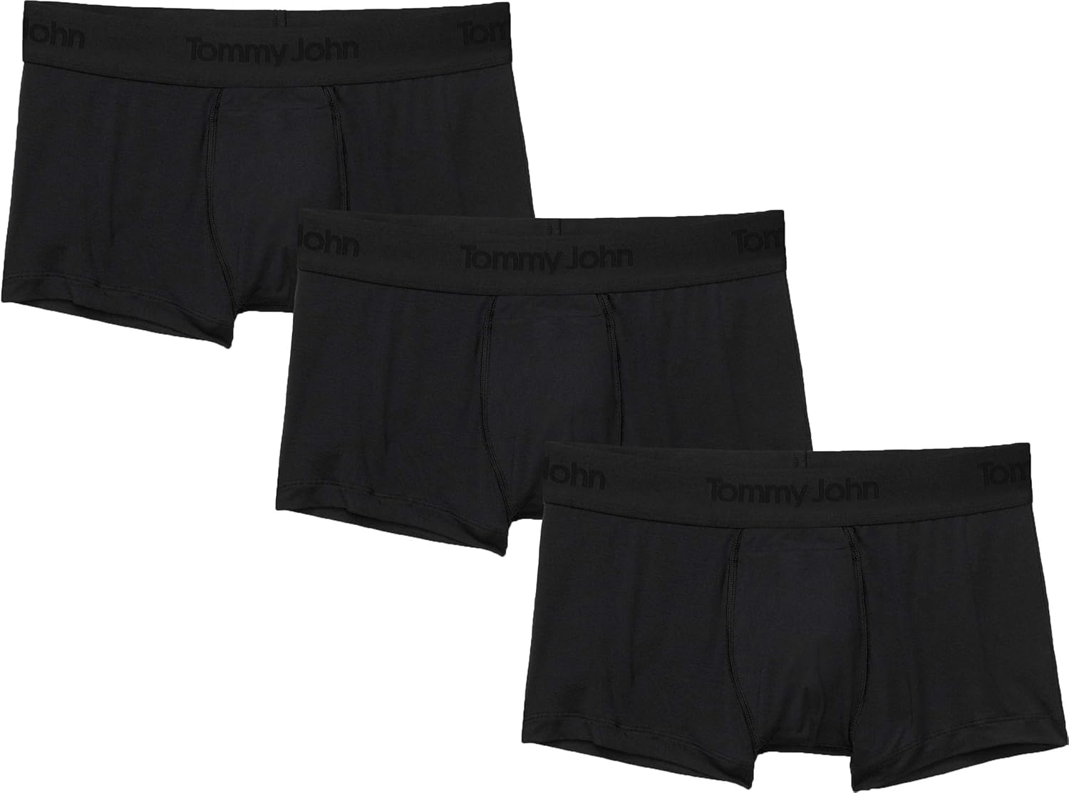 Tommy John Men's Second Skin Square Cut Trunks - 3 Pack - Comfortable Breathable Soft Underwear ...