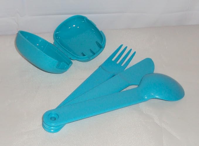 Amazon.com | Tupperware Snap Together Cutlery Utensils Fork Knife Spoon ...