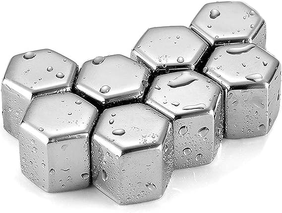 304 Stainless Steel Ice Cubes, Household Quick-Frozen Ice Cubes, 8 ...