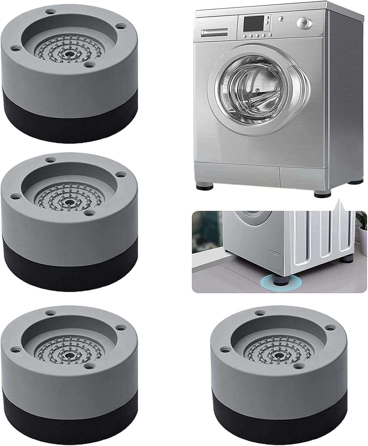 Mitening Washing Machine Feet Pad Rubber Feet, 4pcs Anti-Shock ...