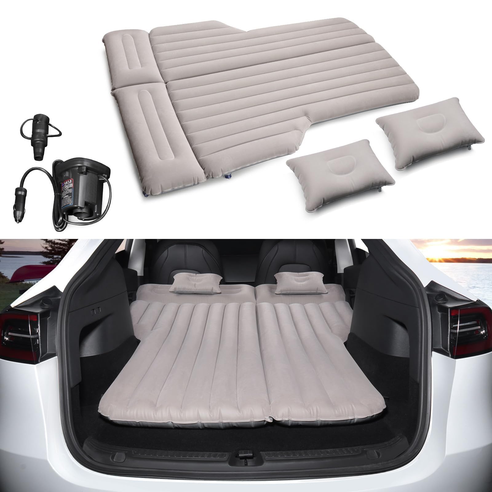 BASENOR 2024 Upgrade Tesla Bed Mattresses Portable Camping Air Bed ...