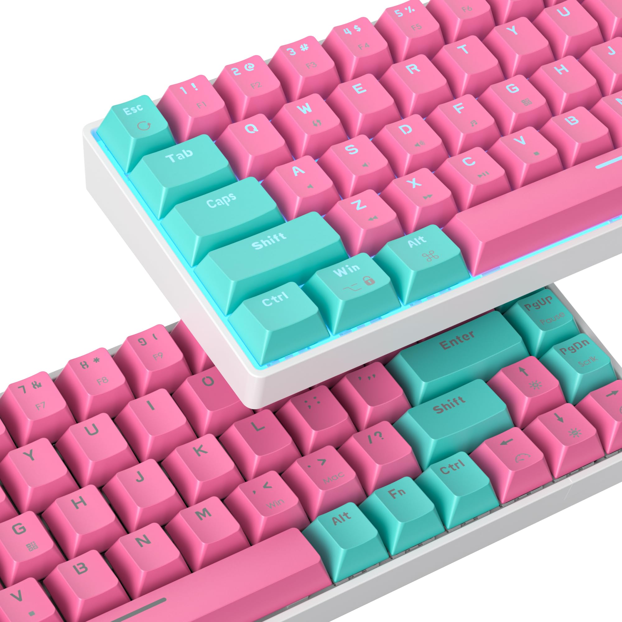 Mua 65 Percent Gaming Keyboard 68 Keys Wired Mechanical Keyboard LED ...