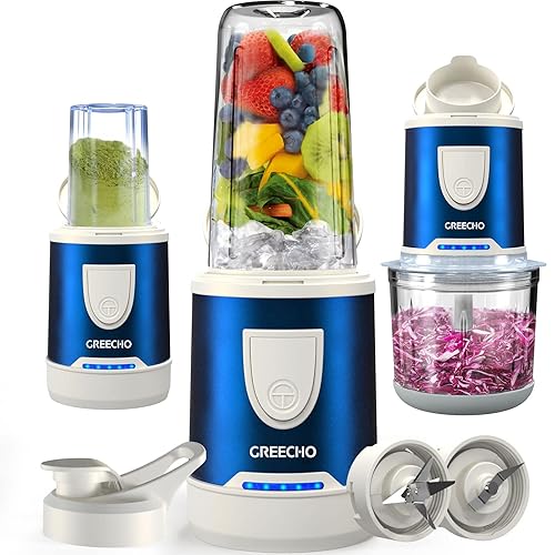 GREECHO Cordless Personal Blender For Shakes And Smoothies, 3-in-1 ...