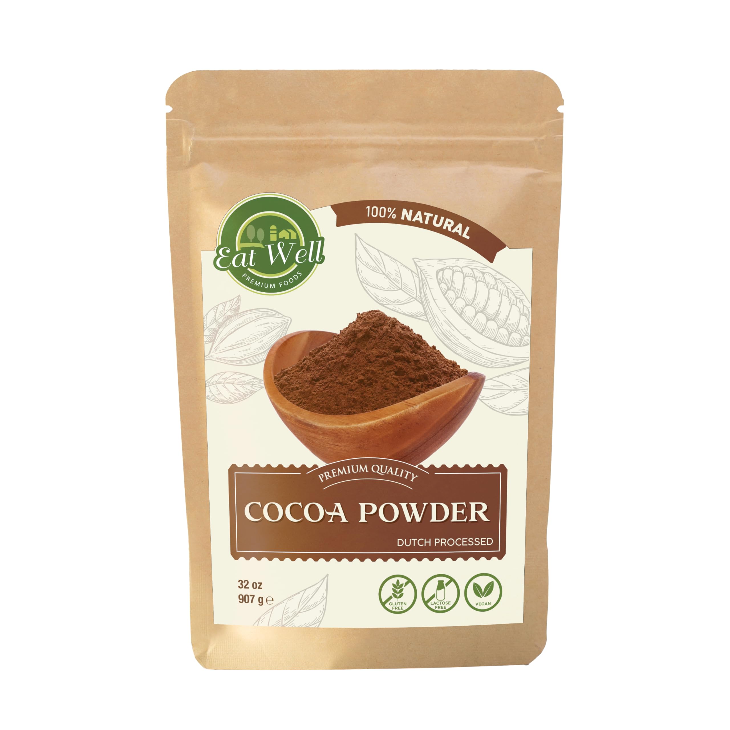 Mua Eat Well Premium Unsweetened Cacao Powder - 32 oz | Dutch Processed ...