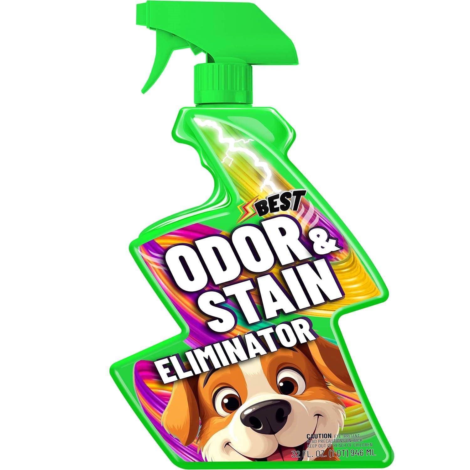 BEST Pet Odor & Stain Eliminator, Enzyme Spray for Urine, Dog Smell, Carpet Mess. Remove Dog ...