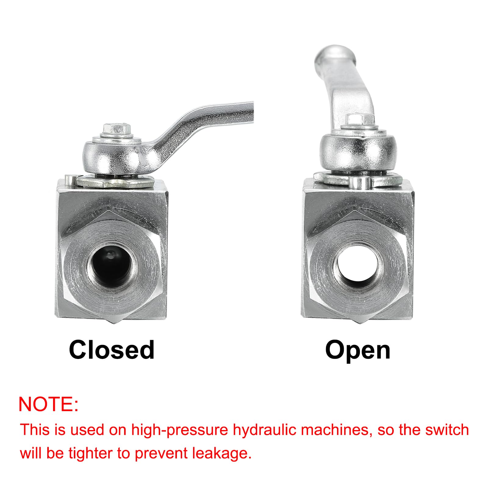 PATIKIL Hydraulic Ball Valve, 2-Way 1/4 Inch NPT Female High Pressure Ball Valve 7250 PSI (50MPa ...