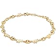 Amazon.com: Womens Gold Anklet Flat Mariner | Barzel 18K Gold Plated Flat Marina Link Anklet for ...