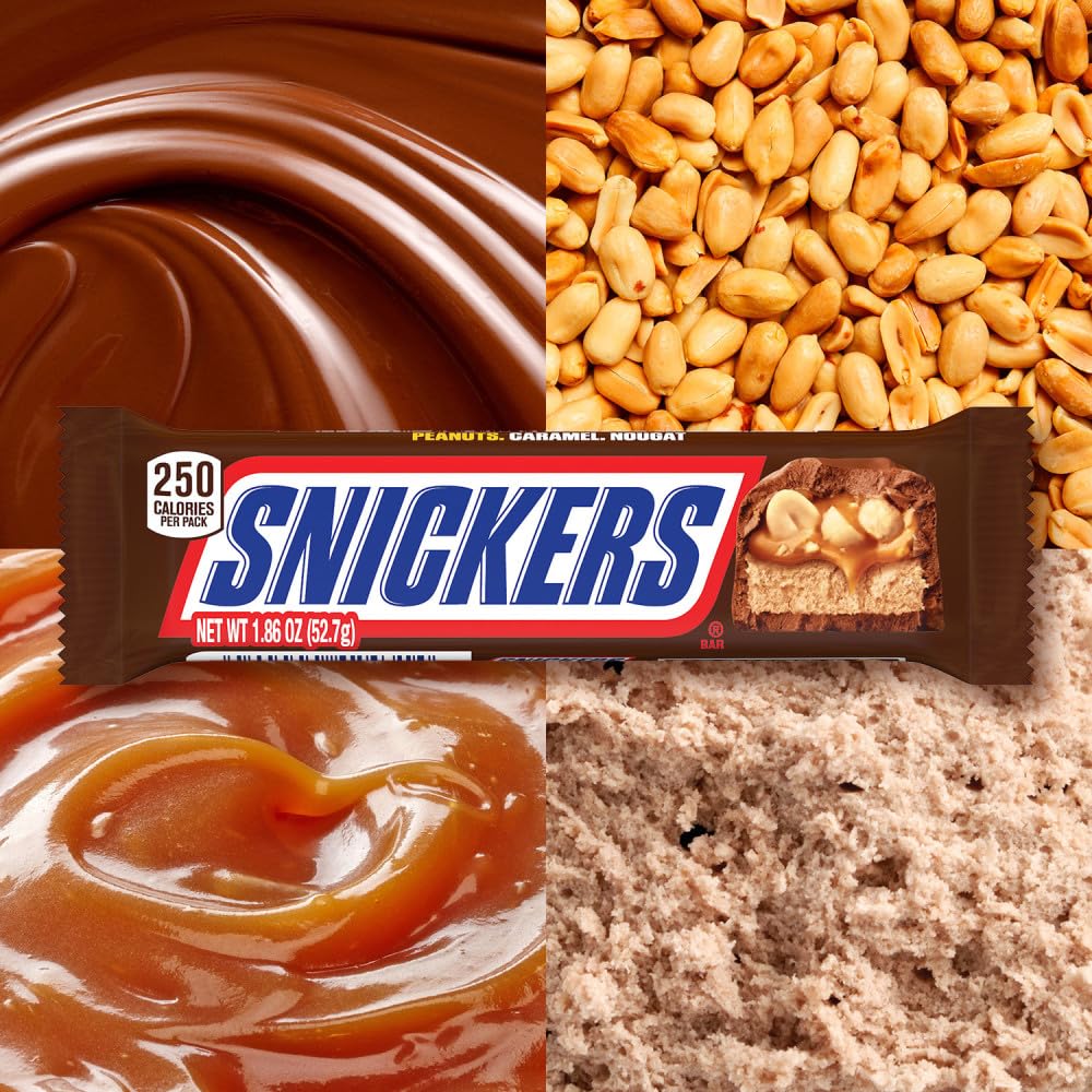 Mua SNICKERS Full Size Bulk Milk Chocolate Candy Bars, 1.86 oz Bar, 48 ...