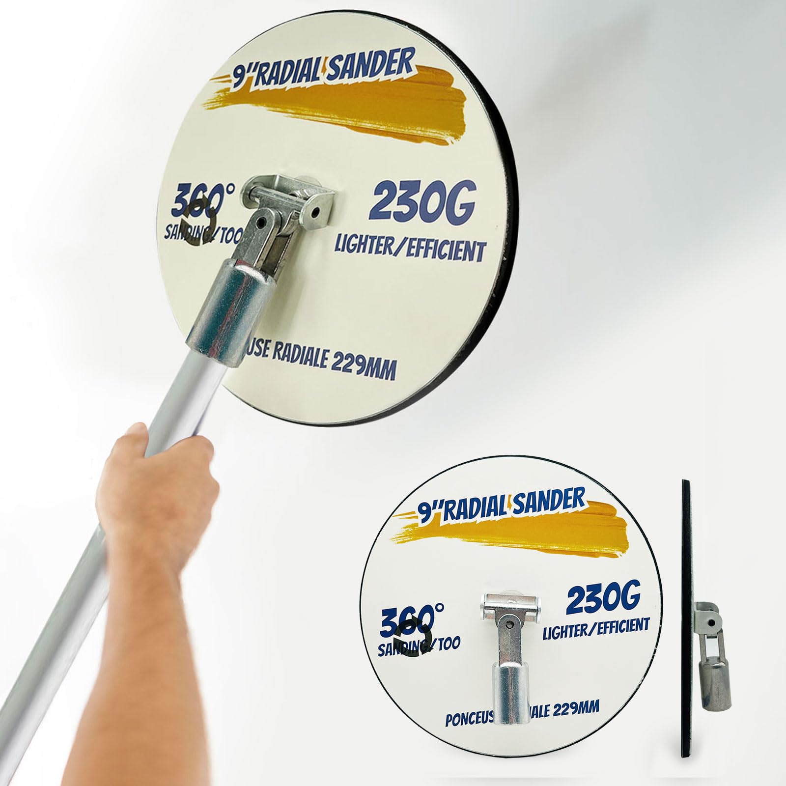 9 Inch Radial Dry Wall Hand Sander, 9" Hook and loop Dry wall Sanding ...