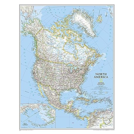 Mua National Geographic North America Wall Map - Classic (23.5 x 30.25 ...