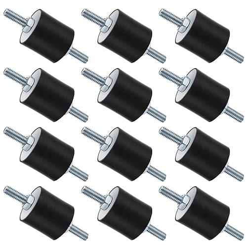 ZUQIAN 12 Pack M6 Rubber Studs Shock Absorber Anti-Vibration Isolator ...
