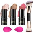 Amazon.com: 3 Pcs Cream Contour Stick Makeup Kit, Shades with ...