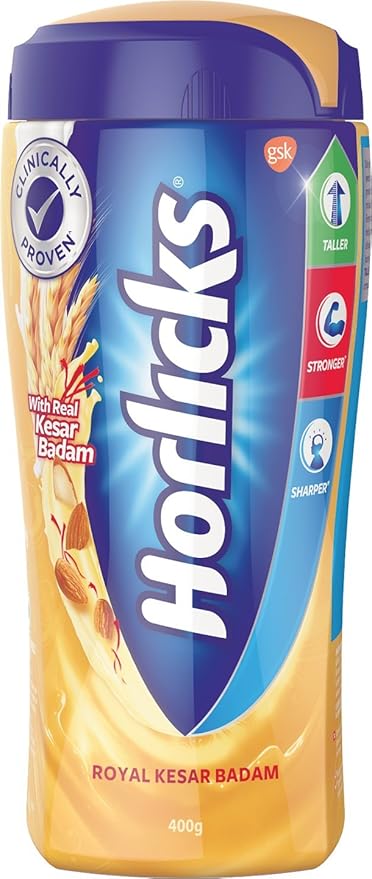 Horlicks Kesar Badam Health & Nutrition Drink - 400 Grams Pet Jar ...
