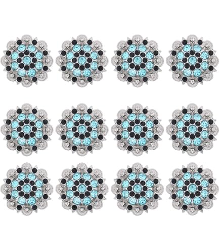 DIY Conchos Button Crystal Leathercraft Conchos With Screw Clor 2 12 Pcs