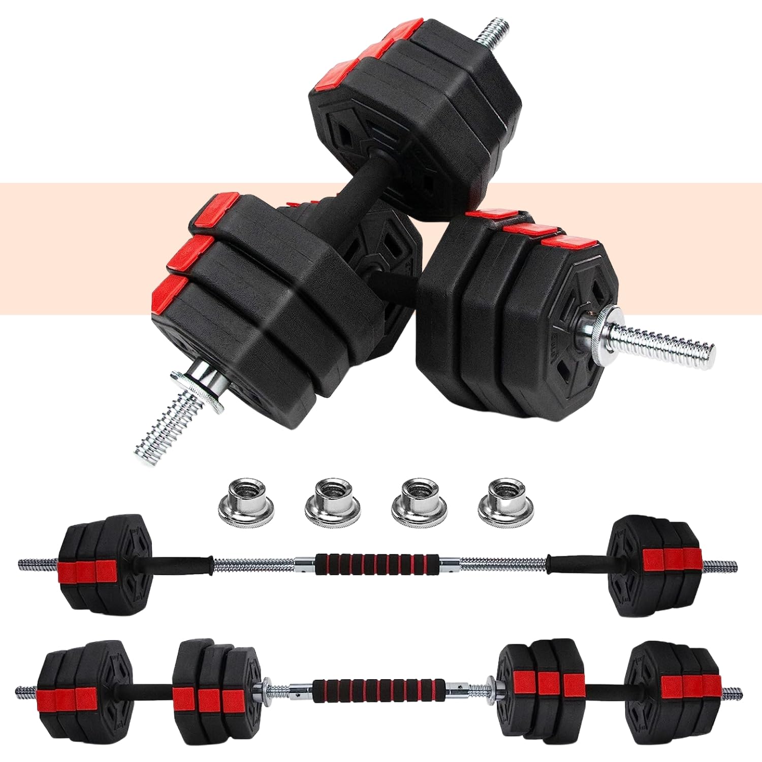 Mua Upgraded 44lbs/66lbs Pair Adjustable Weights Dumbbells Set, Free ...