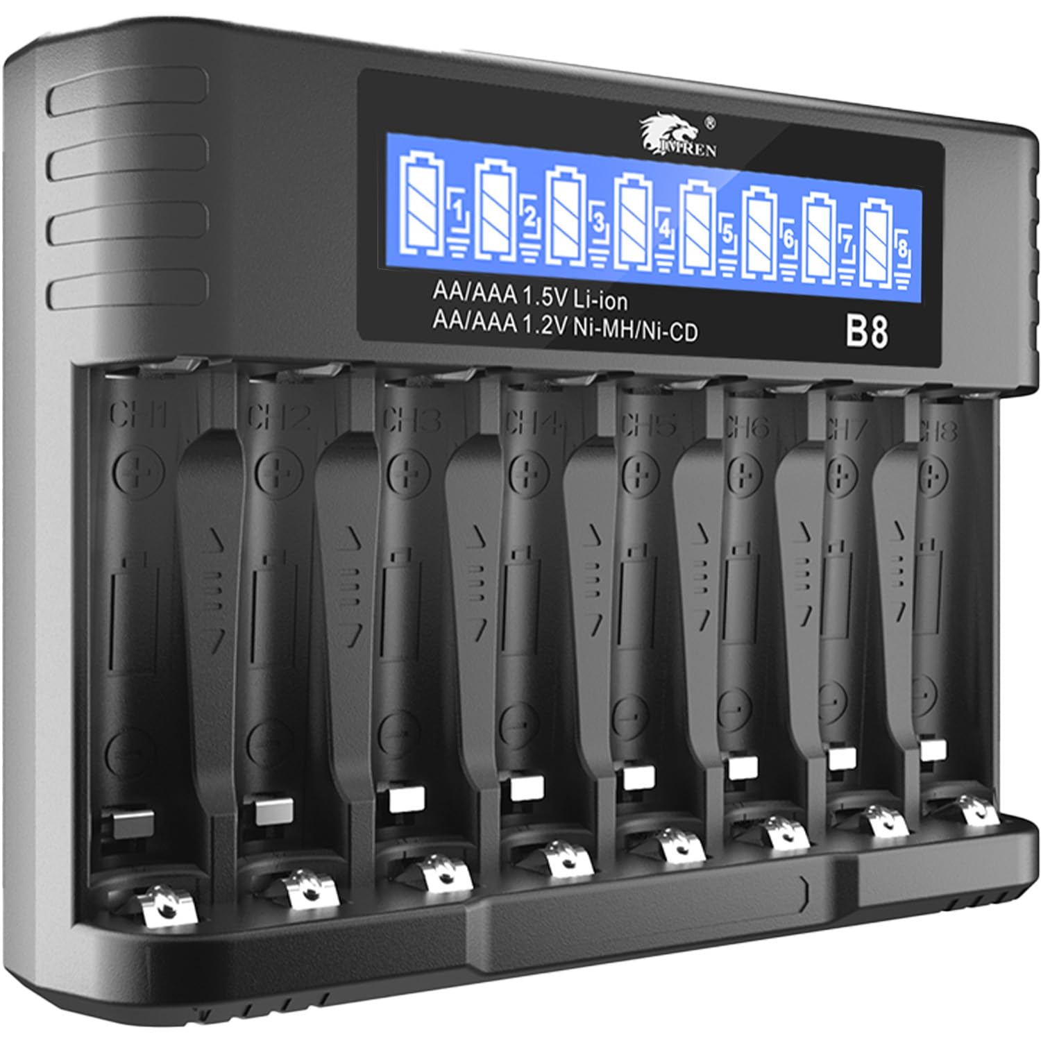 Mua Battery Charger AA AAA, 1.5V AA AAA Lithium Battery Charger, 1.2V NiMH/NiCD AA AAA Batteries ...