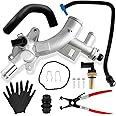 Amazon.com: Upgraded Engine Coolant Housing Water Outlet Aluminum with Hoses for 2011-2021 Chevy ...