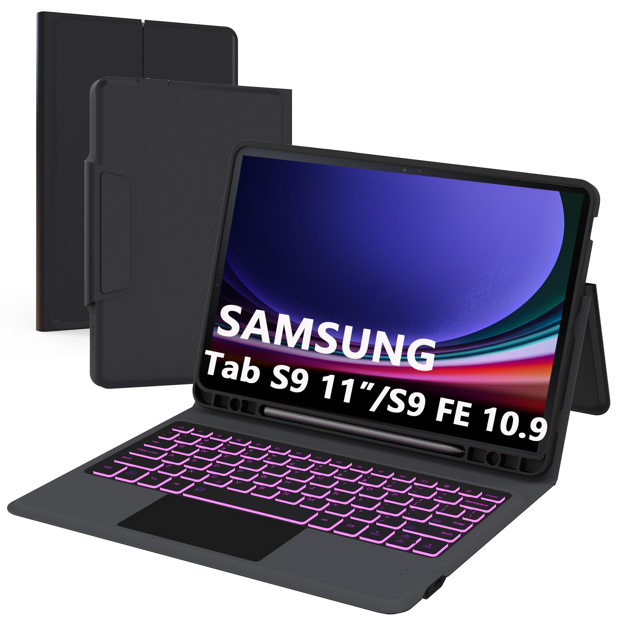 for Samsung Galaxy Tab S10 FE/S9 FE 10.9"/S9 11" Keyboard Case: 7 ...