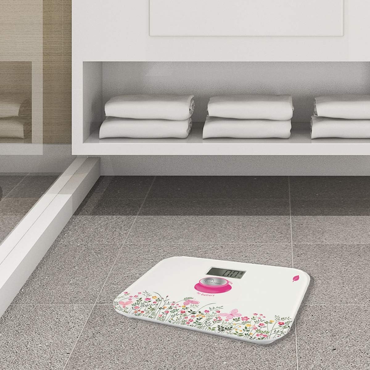 Little Balance 8328 Kinetic Floral Bathroom Scales without Batteries ...