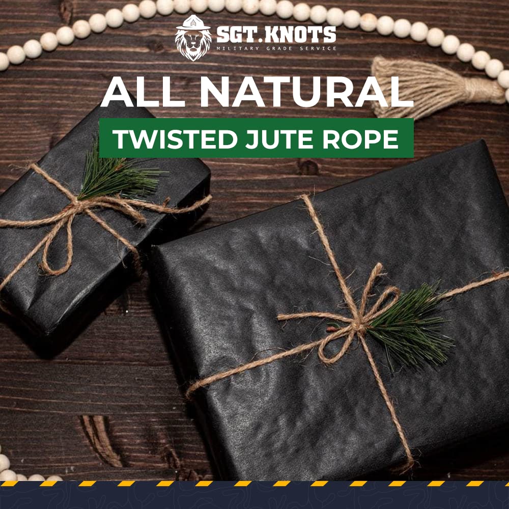 Twisted Jute Rope - SGT KNOTS - Thick Heavy Duty 3 Strand Jute Ropes ...