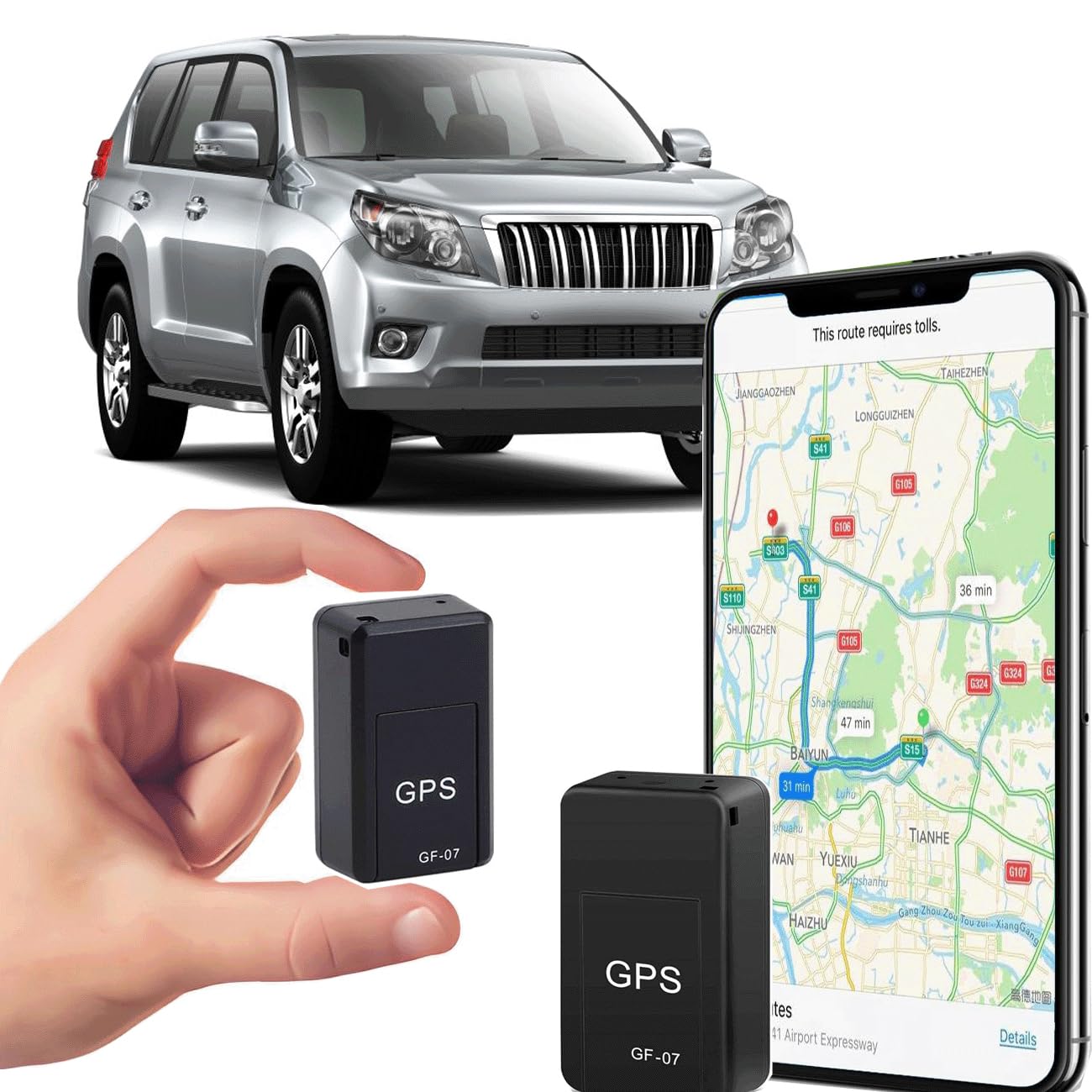 Mini GPS Tracker for Vehicles - Car GPS Trackers Portable Real Time Magnetic GPS Tracking Device ...