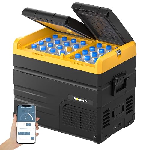 BougeRV 12 Volt Car Refrigerator Dual Zone, Electric Cooler Portable ...