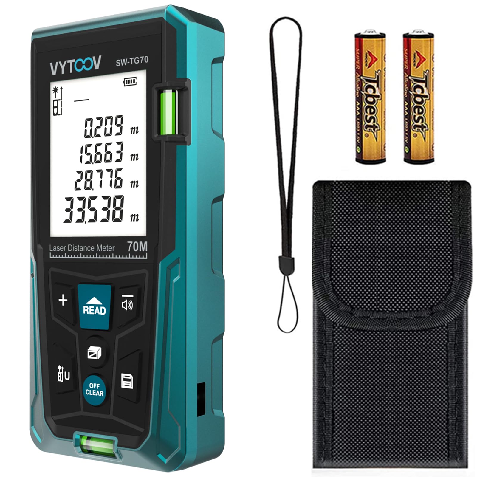 Mua Laser Measure Laser Distance Meters with 2 Bubble Levels, Backlit ...