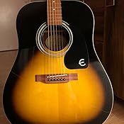 Epiphone DR-100 Dreadnaught Acoustic Guitar, Natural Finish, Mahogany ...