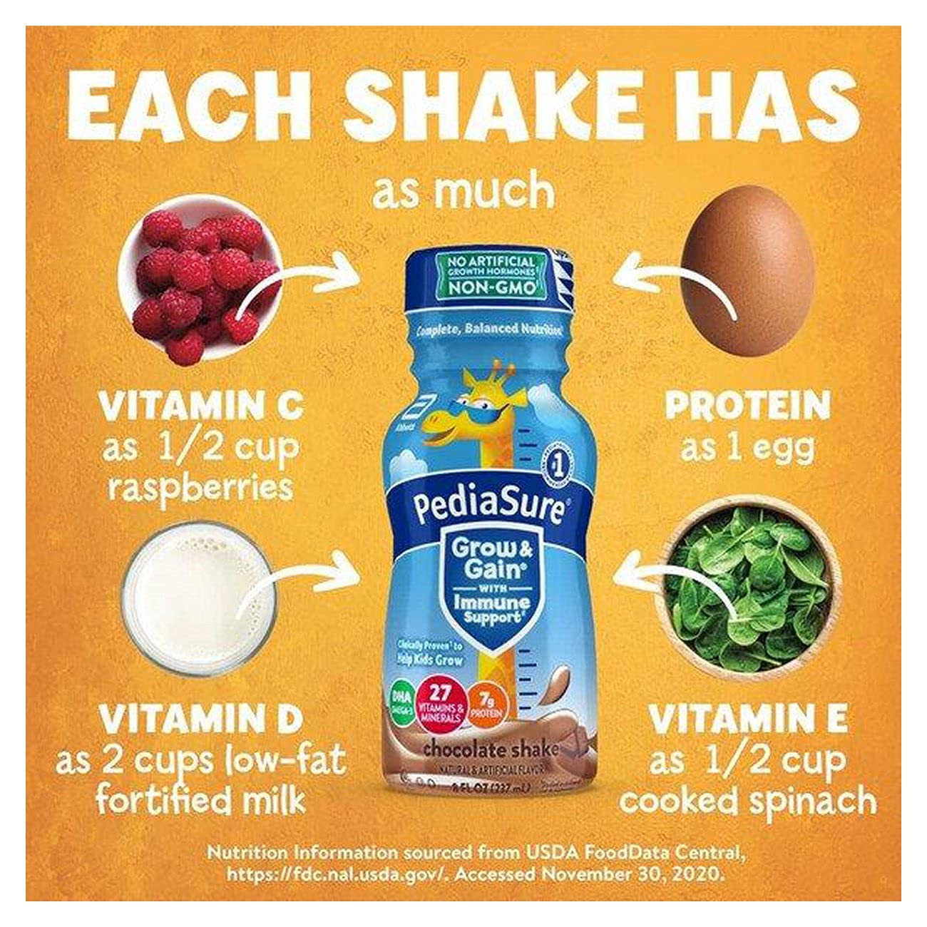 Mua Grow & Gain with Immune Support, Kids Protein Shake, 27 Vitamins ...