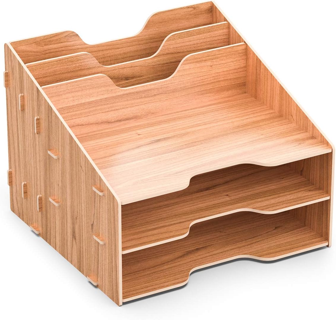 JOPOO Office Desk Letter Tray, A4 Paper Document Desk Tidy Organiser ...