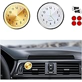 Amazon.com: Dickno 2 PCS Stick on Dashboard Car Clock, Mini Tiny Analog ...