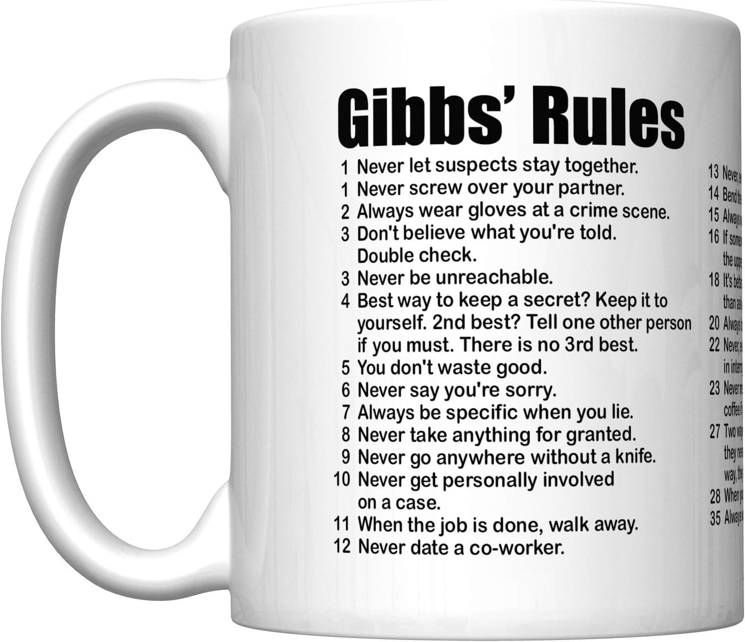 NCIS 2020 Gibbs' Rules Kaffeetasse: Amazon.de: Küche & Haushalt