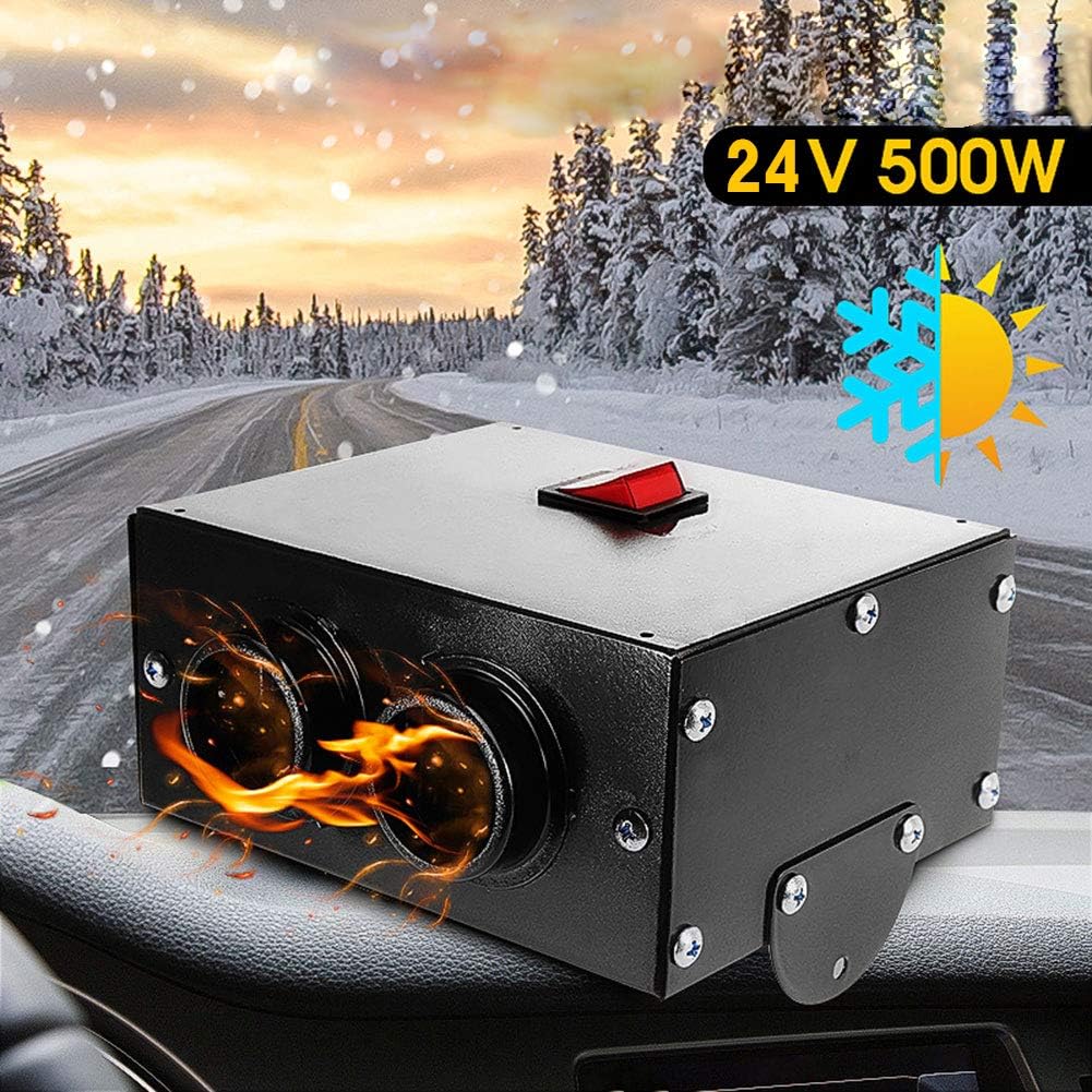 Amazon.com: MASO 24V 500W Car Defroster,Car Heater,with 2 Outlet for ...