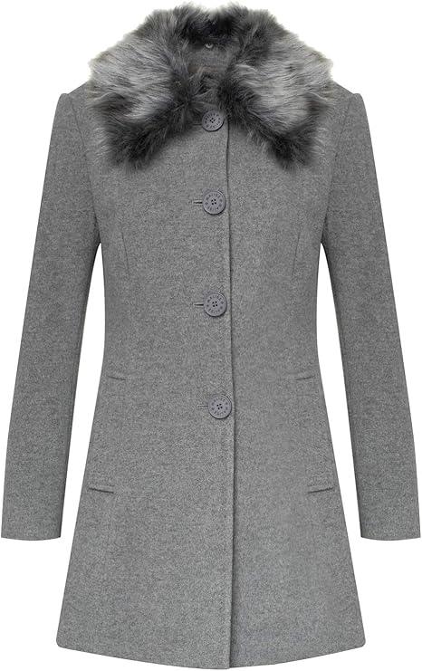 CASACO DE LÃ 7/8 COM PELE REMOVÍVEL MALISE | Amazon.com.br