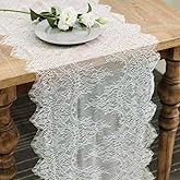 Amazon.com: 3 Pcs White Lace Table Runner 14 x 120 Inch Embroidered ...