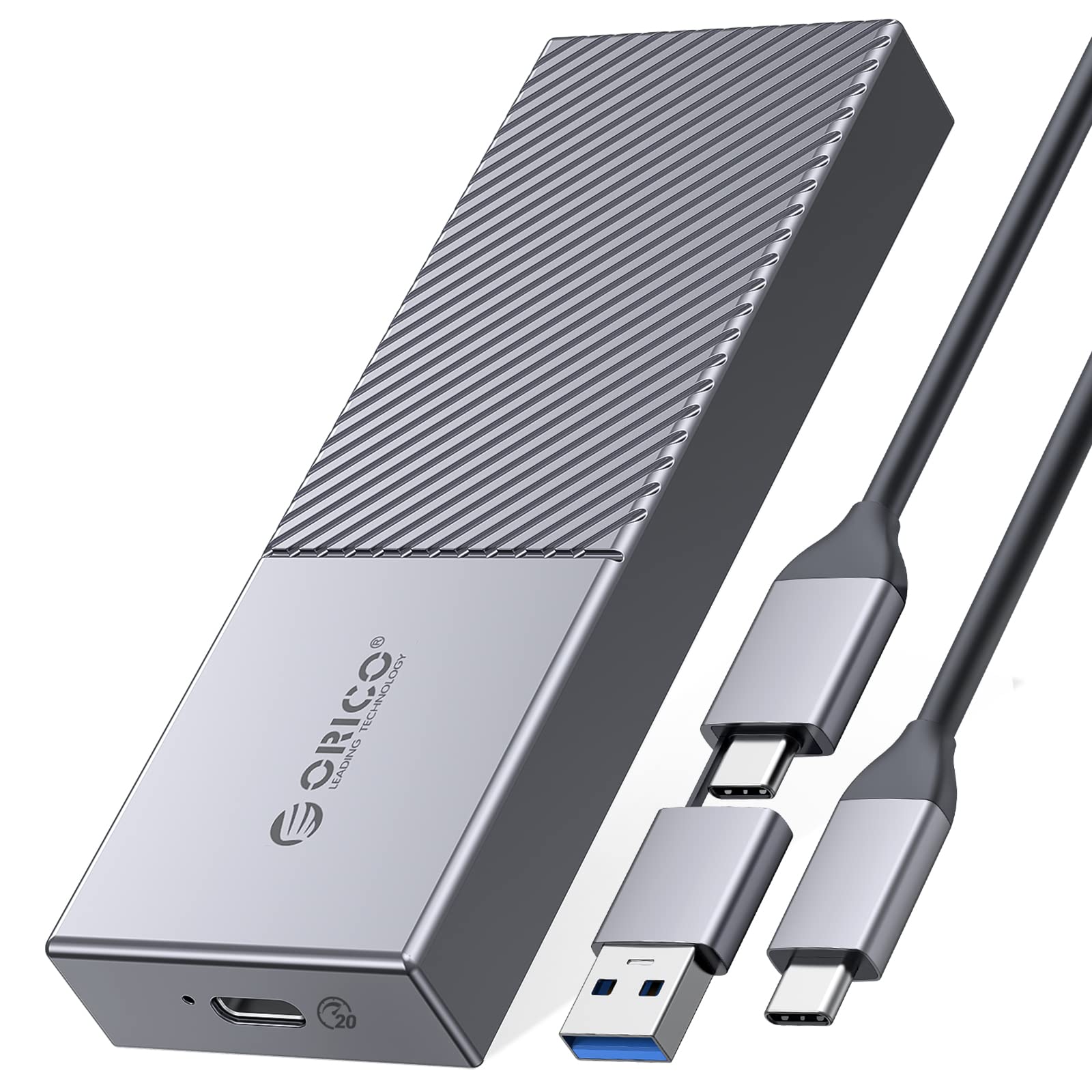 ORICO 20Gbps USB C to M.2 NVMe SSD Enclosure Reader, USB 3.2 Gen2x2 to ...