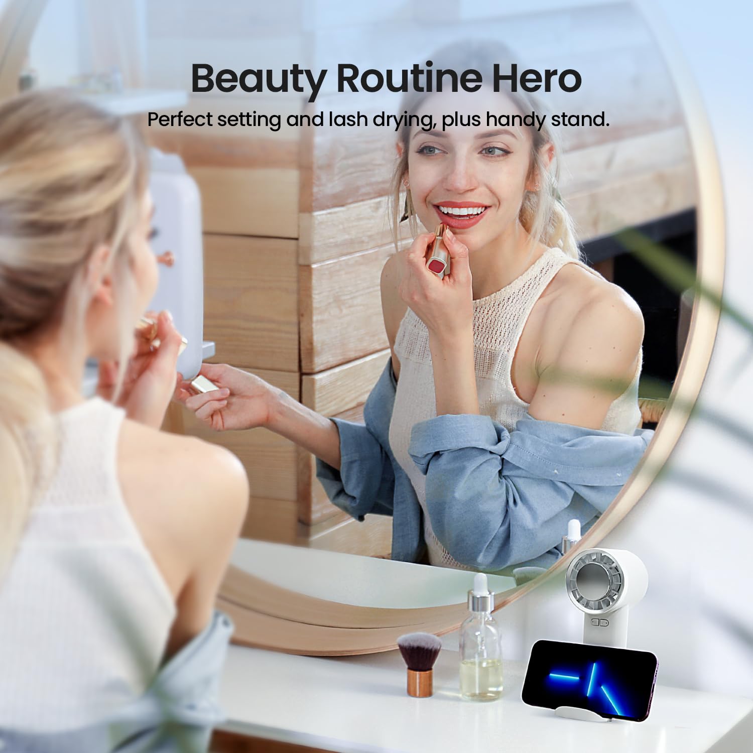 Mua Portable Mini Handheld Fan with Active Cooling Technology, Small ...