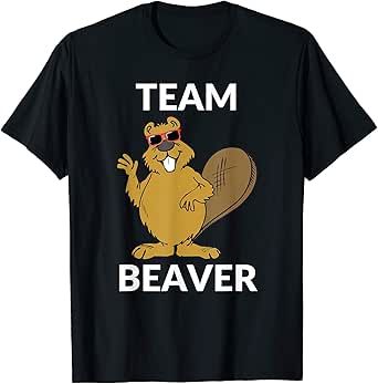 Amazon.com: Team Beaver Funny Beaver T-Shirt: Clothing