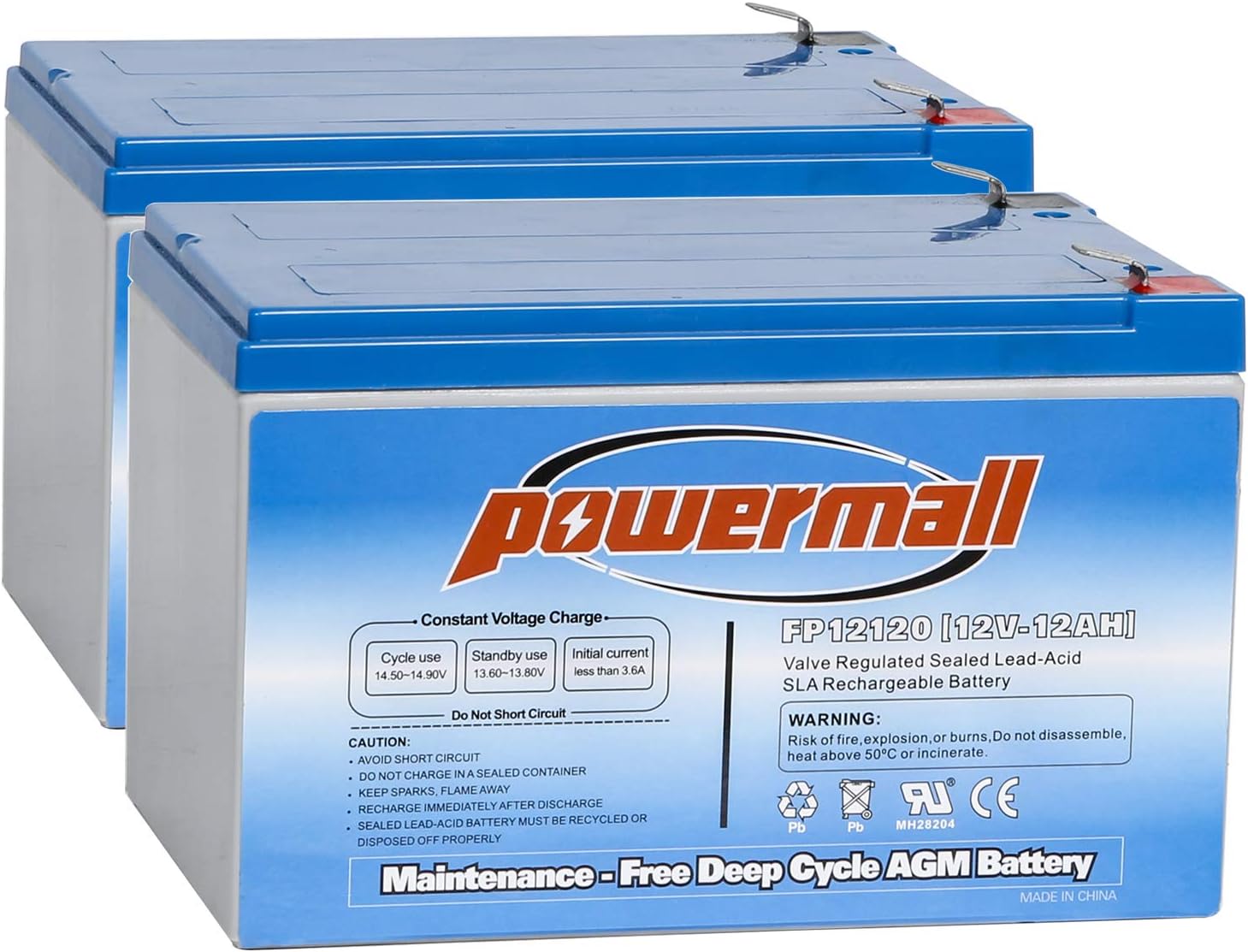 Amazon.com: Weize 12 Volt 12AH SLA Rechargeable Battery Replace UB12120 ...