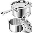 Amazon.com: MICHELANGELO Stainless Steel Saucepan Set with Stainless ...