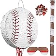 Amazon.com: Baseball Piñata with Blindfold Bat for Birthday Party ...